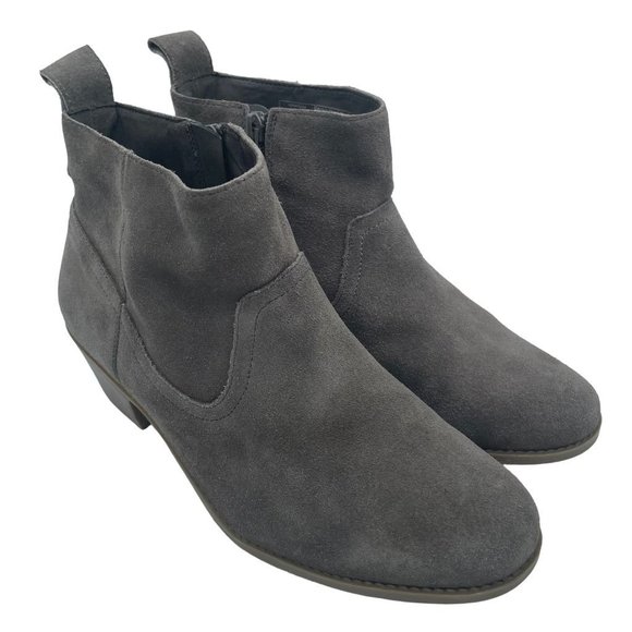 Vionic | Shoes | Vionic Womens Vera Ankle Boots Booties Gray Suede ...